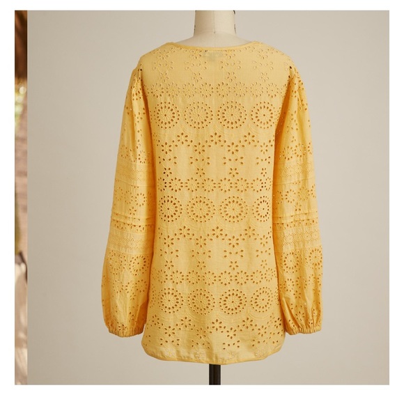 Sundance | Tops | Nwt Tolani Yellow Cotton Eyelet Top From Sundance New | Poshmark